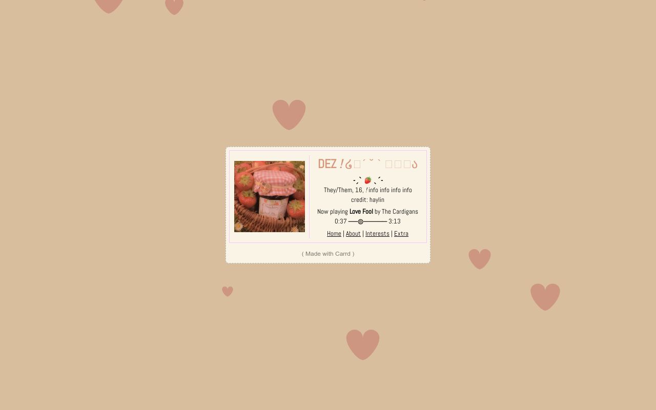 Dez's Card :O